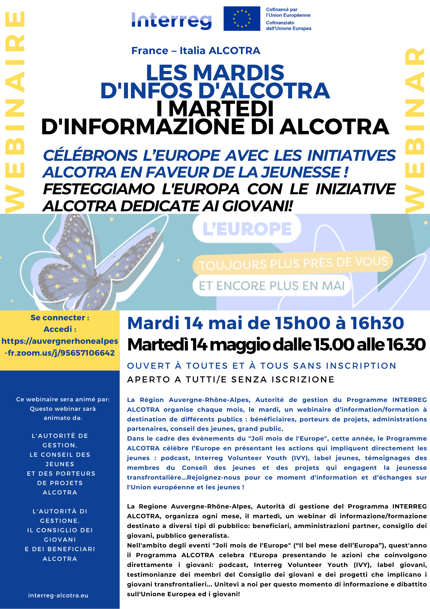 [WEBINAIRE] Célébrons l’Europe avec les initiatives ALCOTRA en faveur ...