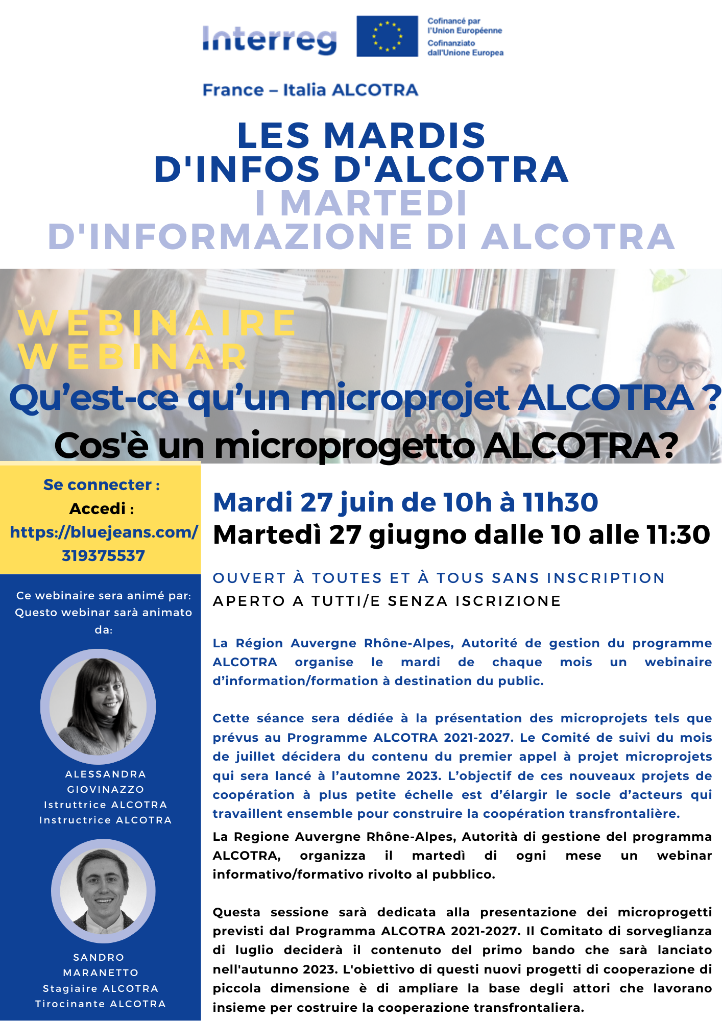 [WEBINAIRE] Qu’est-ce qu’un microprojet ALCOTRA ? | Alcotra 2021 - 2027